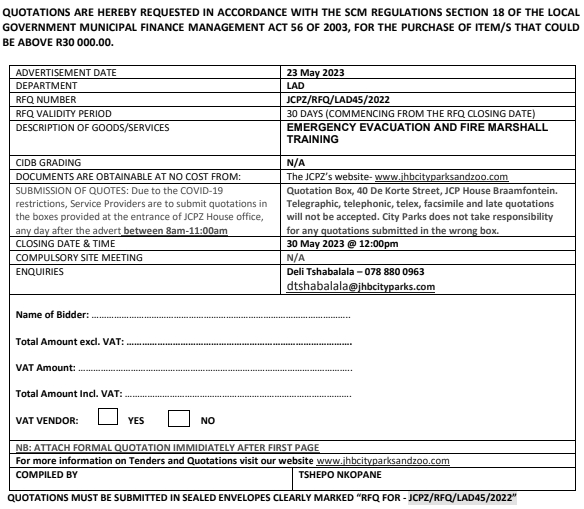 Emergency evacuation & fire marshall training