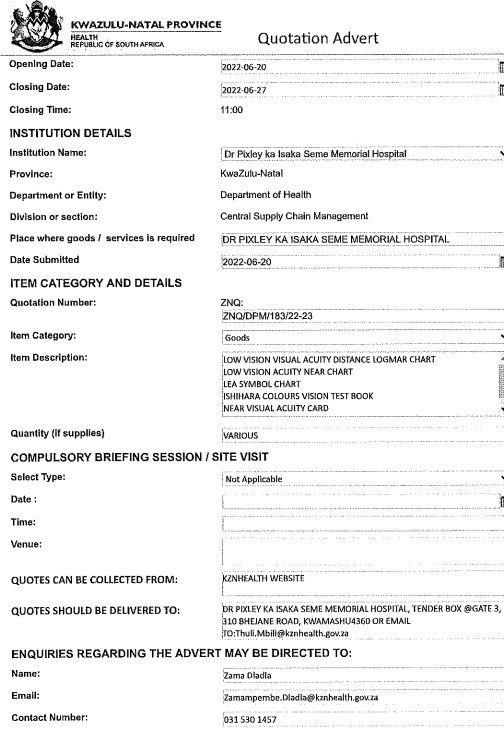 Supply & delivery of low vision visual acuity distance logmar chart ...