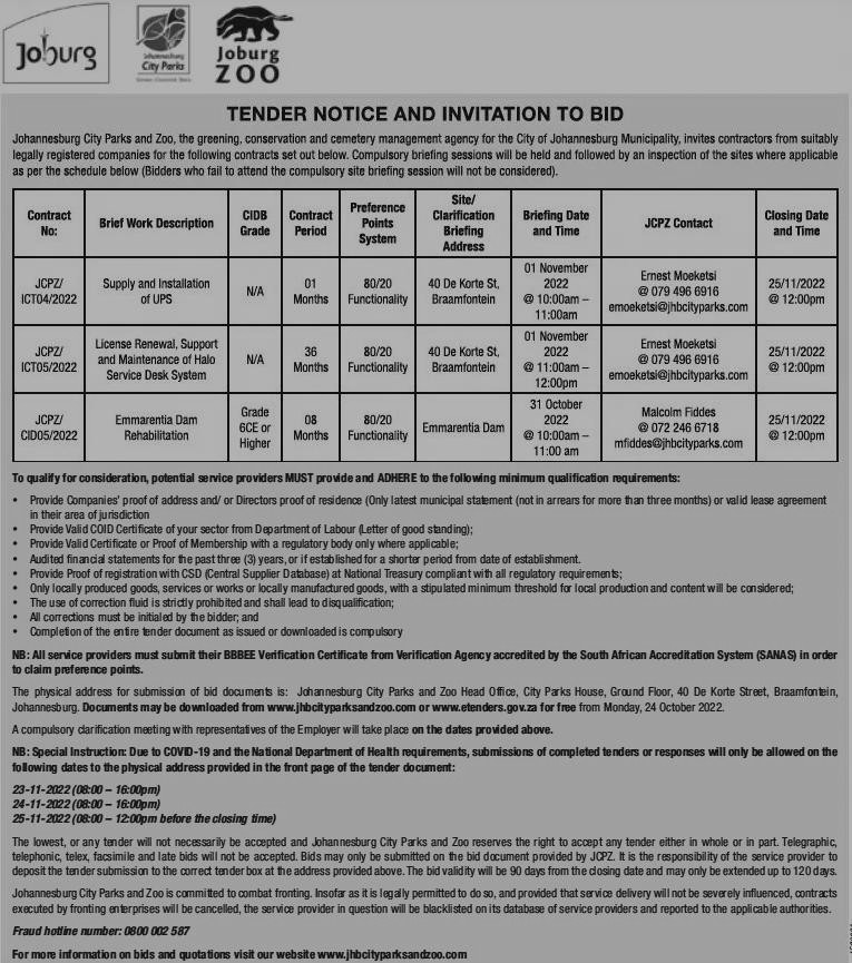 Rehabilitation of Emmarentia dam