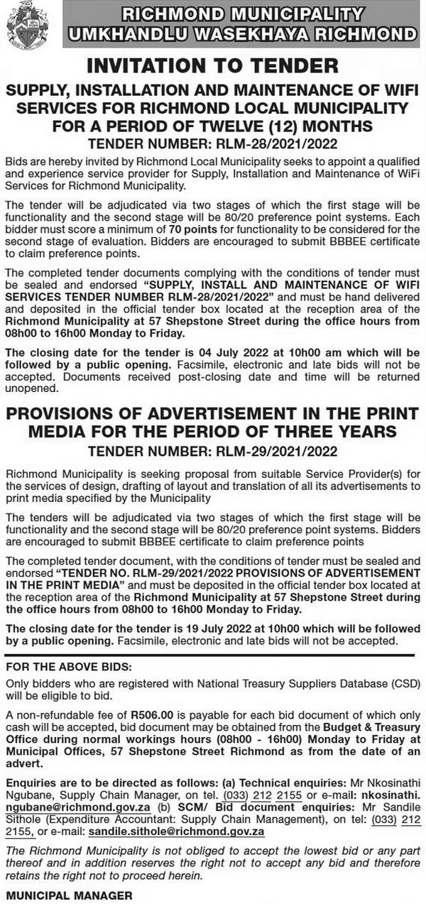 Design, drafting of layout & translation of advertisements in print media