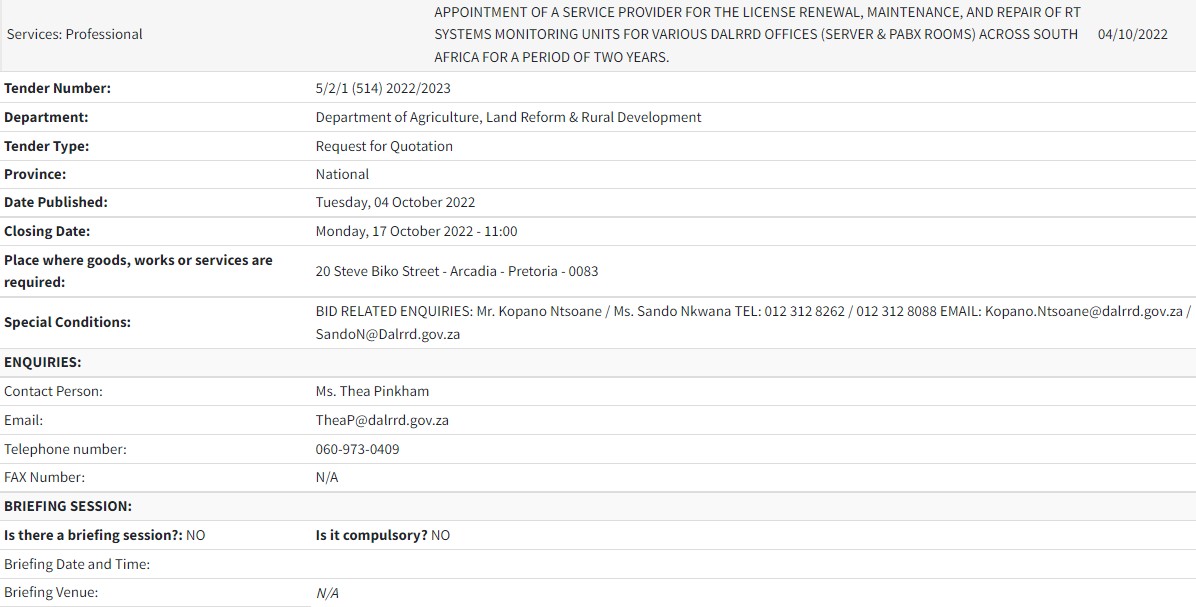 License renewal, maintenance, & repair of rt systems monitoring units ...